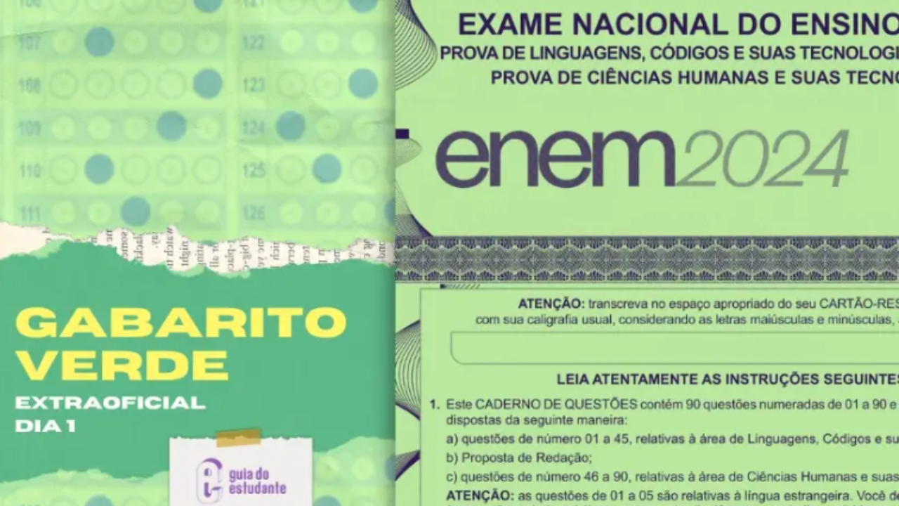 Gabarito Prova Verde Enem 2024 Confira As Respostas