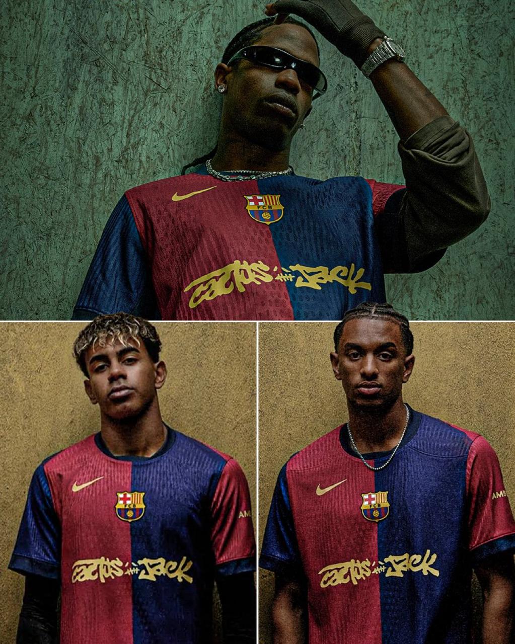 Travis Scott estampa camisa do Barcelona para El Clássico contra o Real ...